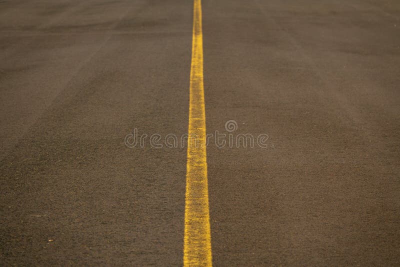 Road with Yellow Line in the Middle Stock Photo - Image of closeup ...