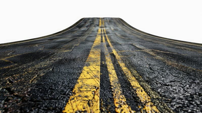 A Road with a Yellow Line on the Side, Suitable for Transportation ...