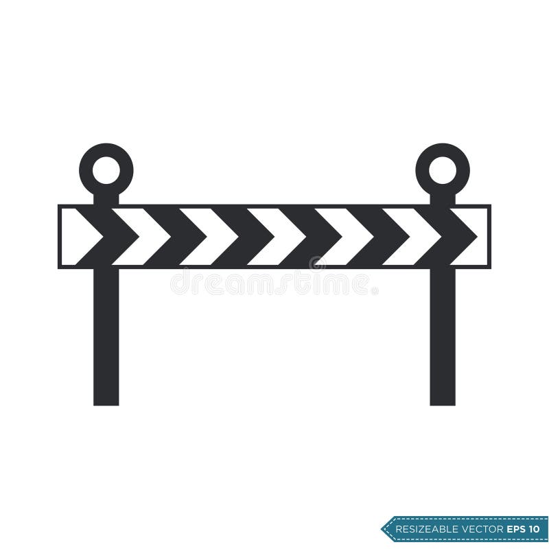 Roadblock Barrier Construction Icon Vector Template Illustration Design ...