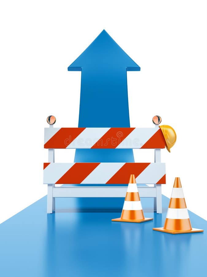Roadblock Hurdle Road Icon Illustration for Web. Isolated Vector Stock ...