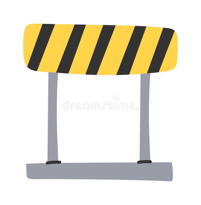 Roadblock Boundary Forbidden Traffic Sign Stock Illustration ...