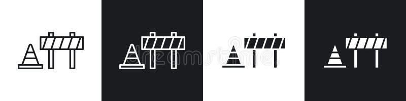 Roadblock icon stock illustration. Illustration of flat - 341277749