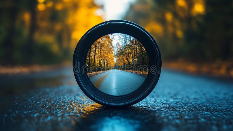 A Roadmap through a Blurry Camera Lens Stock Image - Image of assembly ...