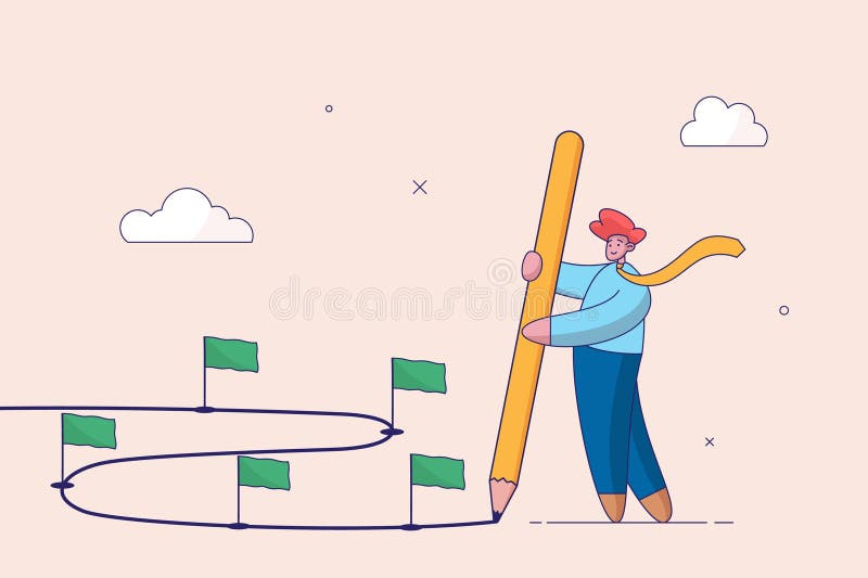 Roadmap Concept. Workflow or Working Process, Project Progress ...