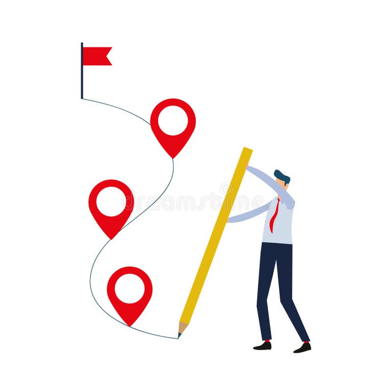 Roadmap Concept. Workflow or Working Process, Project Progress ...