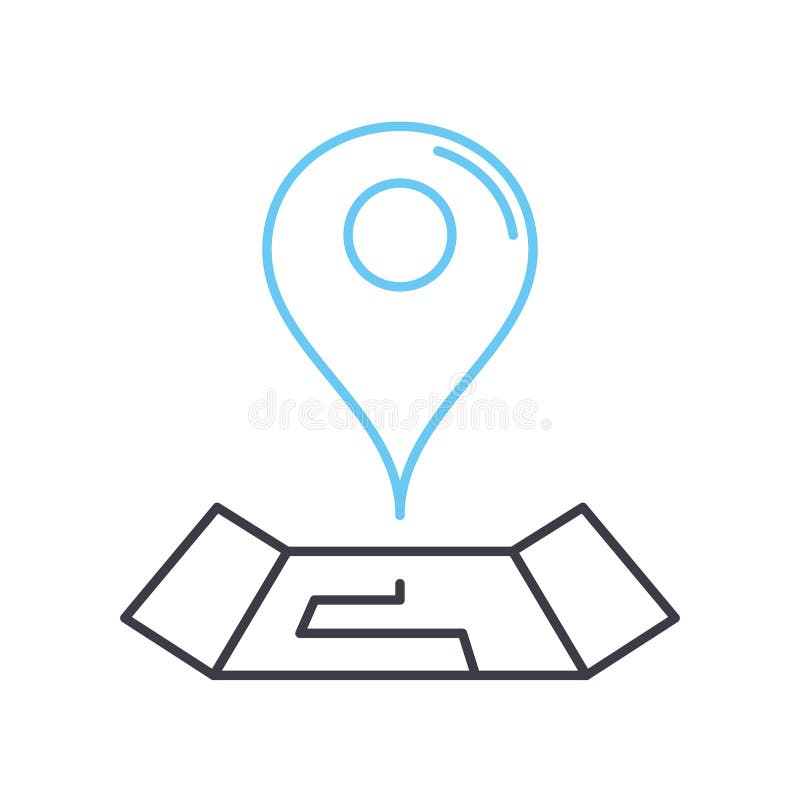Roadmap Line Icon, Outline Symbol, Vector Illustration, Concept Sign ... Roadmap Line Icon, Outline Symbol, Vector Illustration, Concept Sign ...