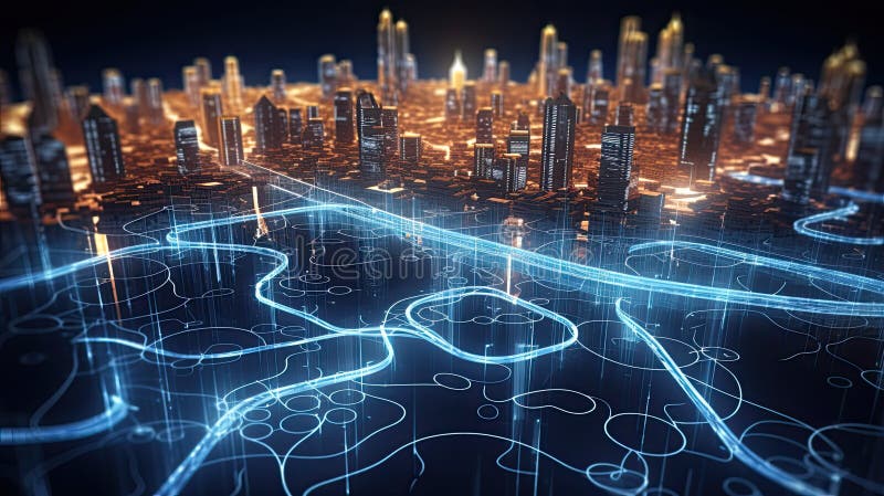 It roadmap, stock photo. Image of skyline, computer - 320661132