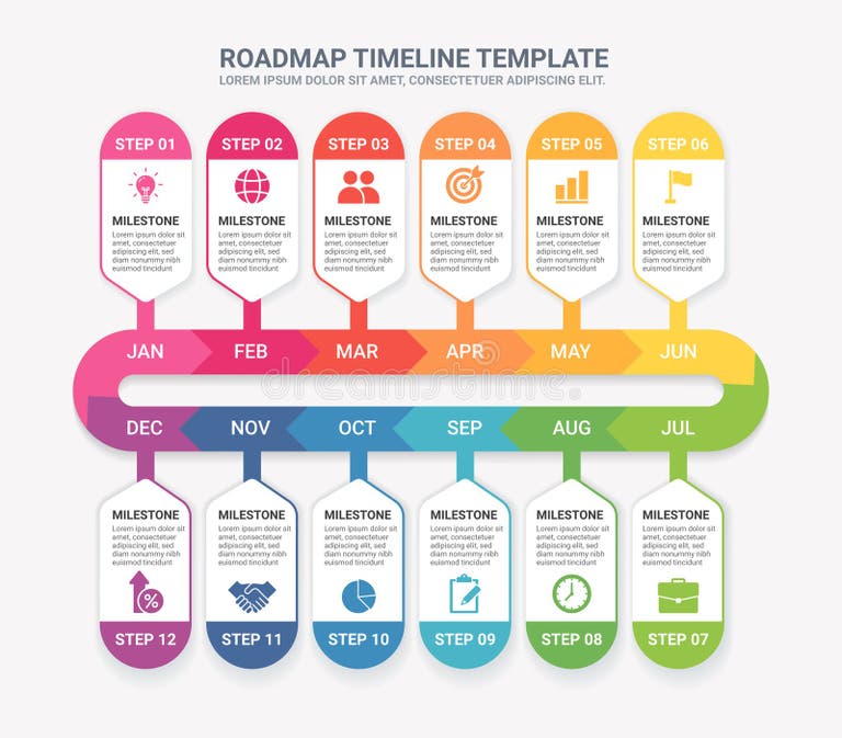 Roadmap Timeline Management Templates Background Stock Vector ...