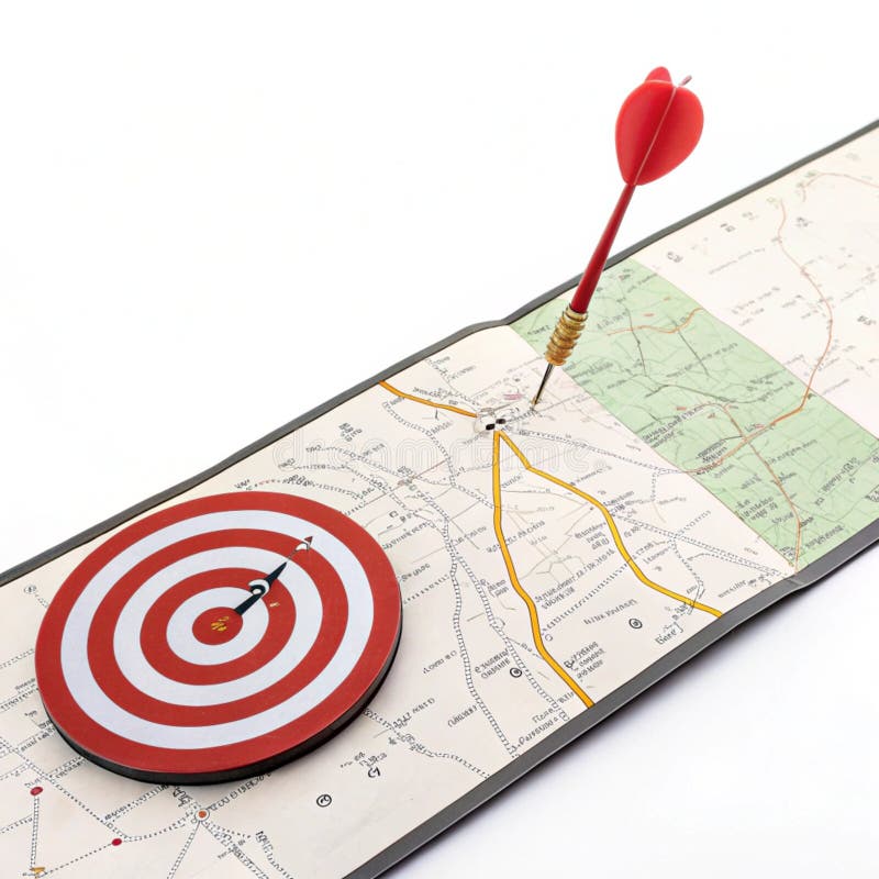 Roadmaps Focus Target on White Background Stock Illustration ...