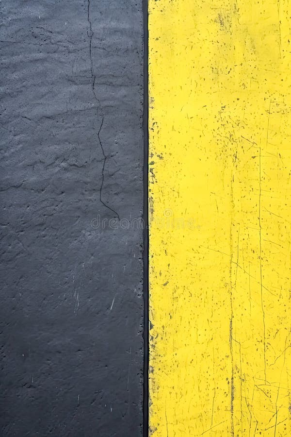 Roadmark Yellow Line on Asphalt Top View Stock Photo - Image of gray ...