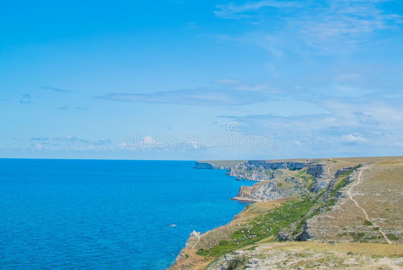 Roads along the seashore stock image. Image of cove - 203672467