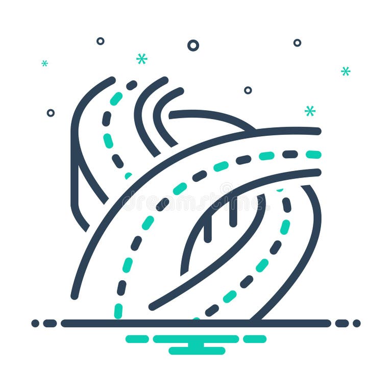 Mix Icon for Roads, Infrastructure and Route Stock Illustration ...