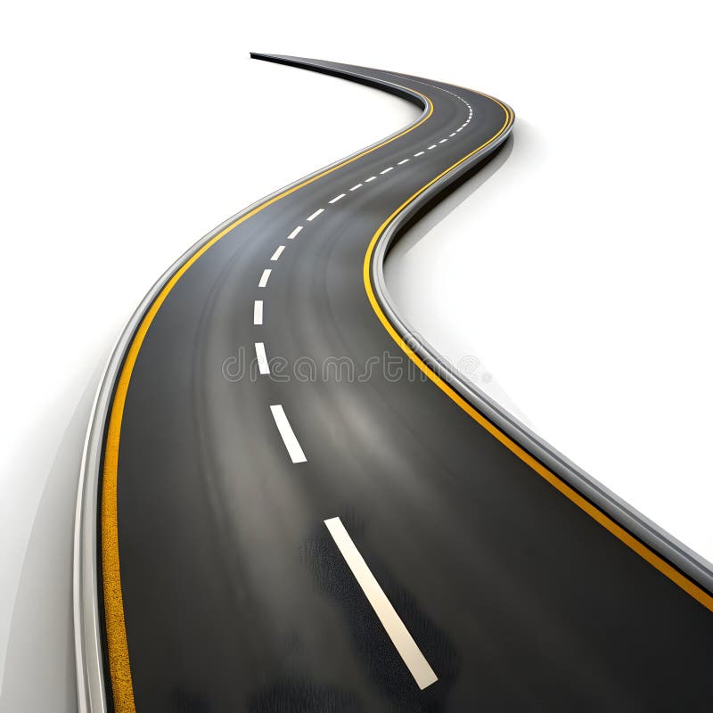 Roads and Long Highway stock illustration. Illustration of journey ...