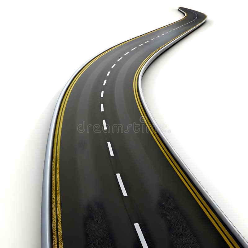 Roads and Long Highway stock illustration. Illustration of horizontal ...