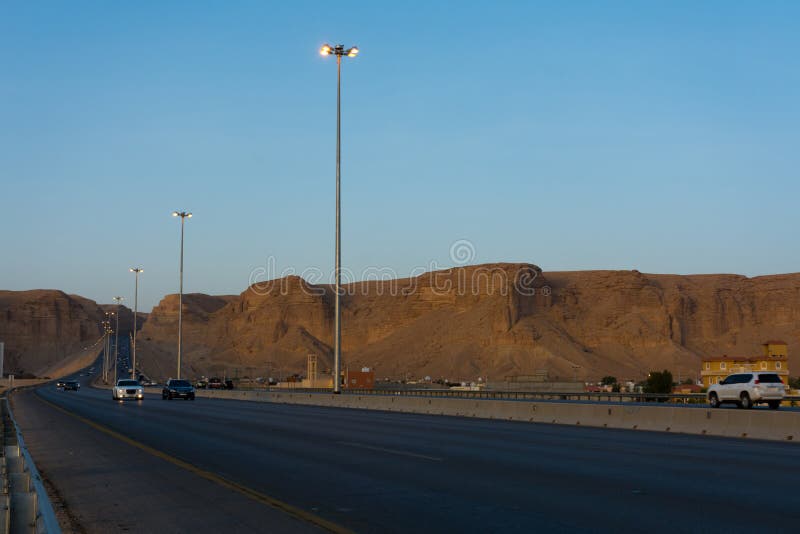 Roads in Saudi arabia editorial stock image. Image of city - 223671929