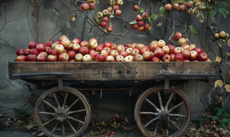 Roadside Apple Stand with Baskets of Apples Stock Image - Image of crop ...