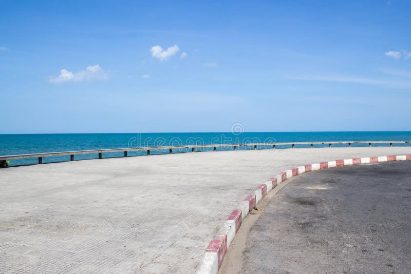 Roadside at the beach stock image. Image of cloud, horizon - 107863219