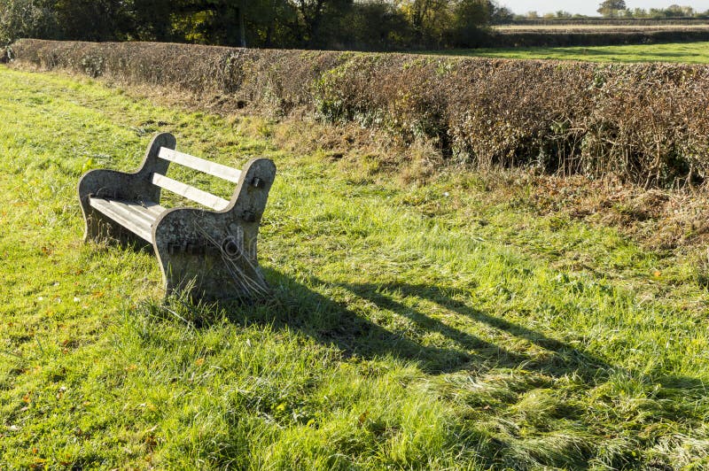 Roadside bench stock image. Image of tranquil, empty - 83894415