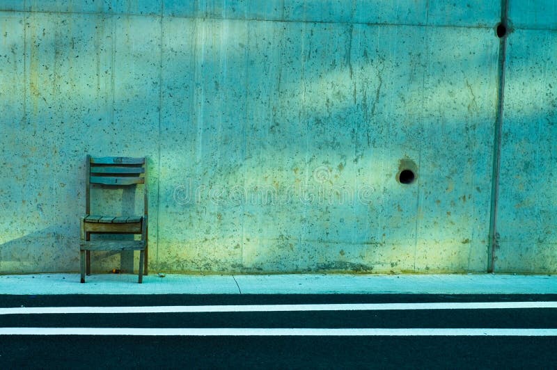 Roadside Chair stock photo. Image of sidewalk, highway - 26343436