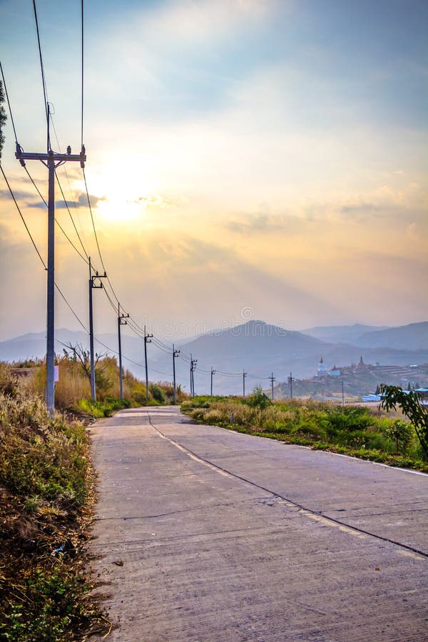 Roadside electricity pole stock photo. Image of mountain - 88741522