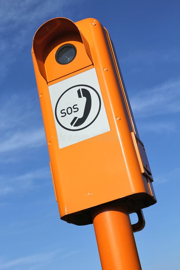 Emergency Telephone At The Roadside Stock Photo - Image of call ...
