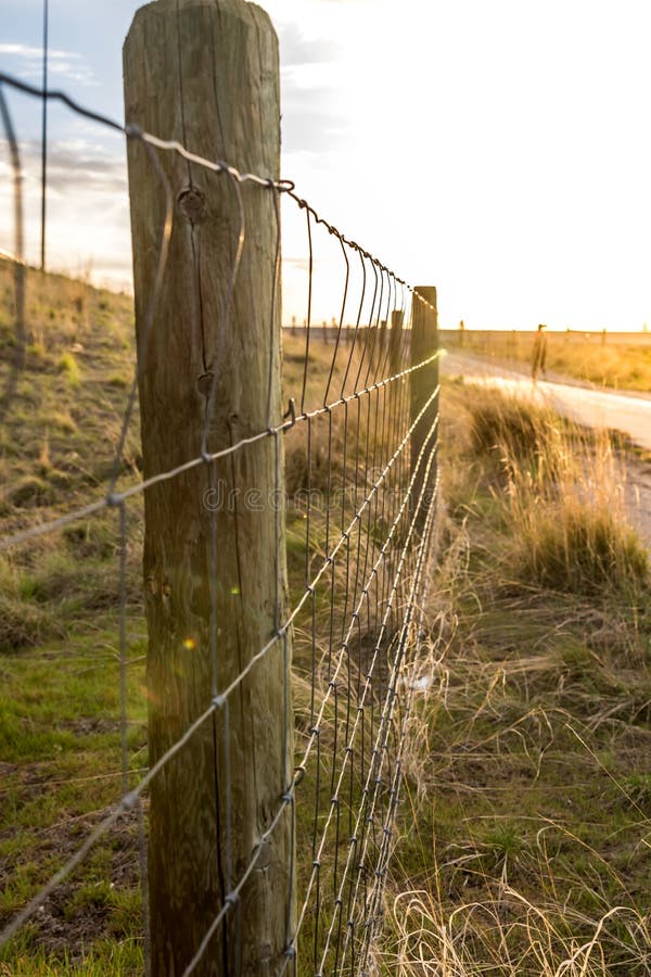 Profile of a Roadside Fence Stock Image - Image of season, path: 190730847