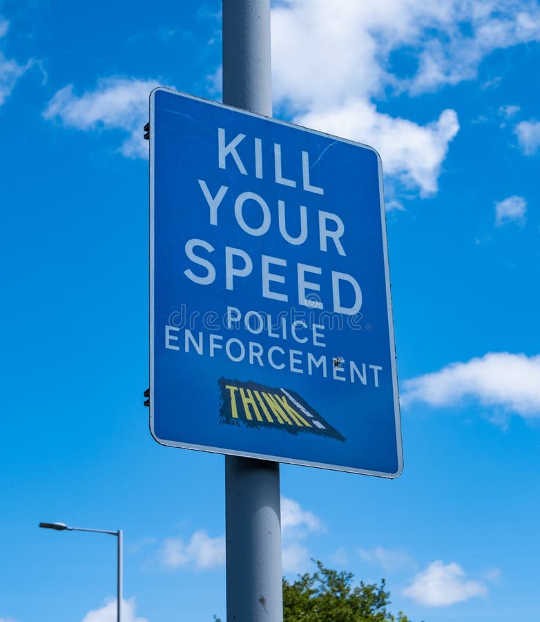 Roadside Kill Your Speed Reminder Sign Upton Wirral May 2020 Editorial ...