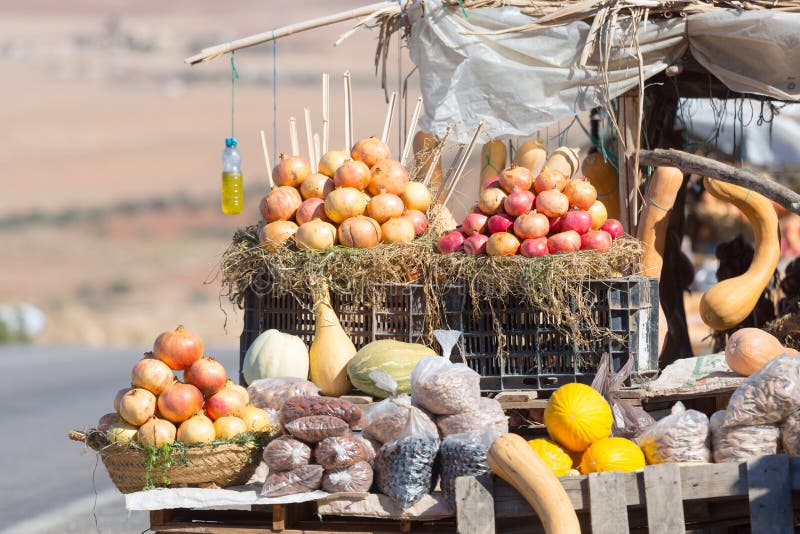 Roadside market in Morocco stock photo. Image of morocco - 73132162