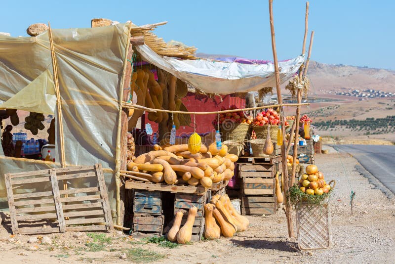 Roadside market in Morocco editorial photo. Image of walnut - 73132226