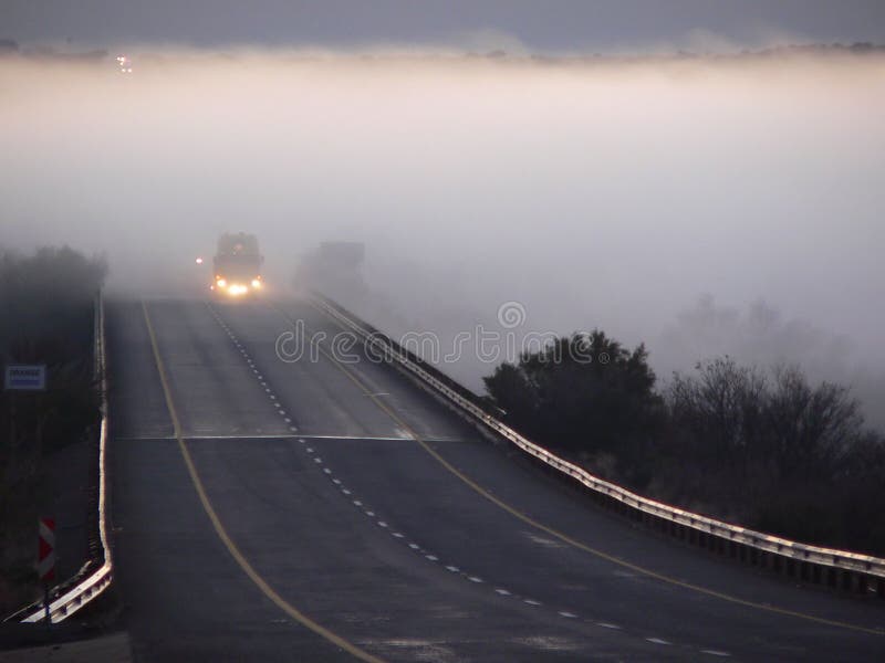 Roadside mist stock photo. Image of mist, drive, sunrise - 190672