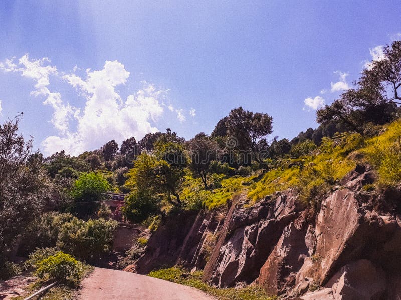 Roadside Photography from Top of Hill Stock Image - Image of soil ...