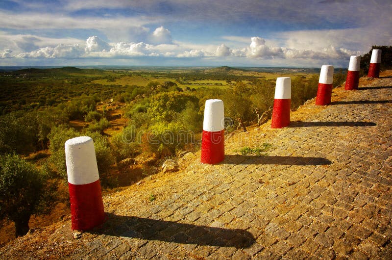 Roadside Pillars stock image. Image of post, marker, caution - 50610855
