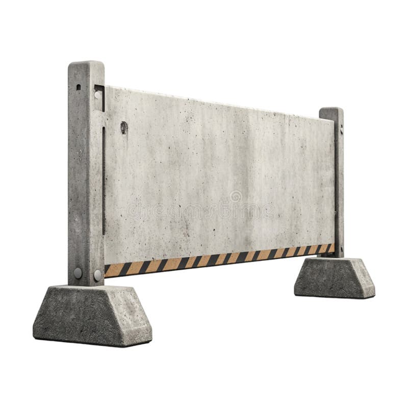 Roadside Safety Barrier Yellow on Transparent Background - Ai Generated ...