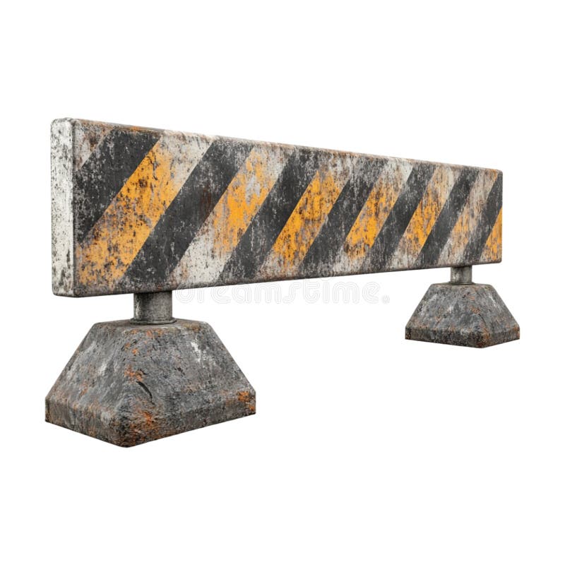 Roadside Safety Barrier Yellow on Transparent Background - Ai Generated ...