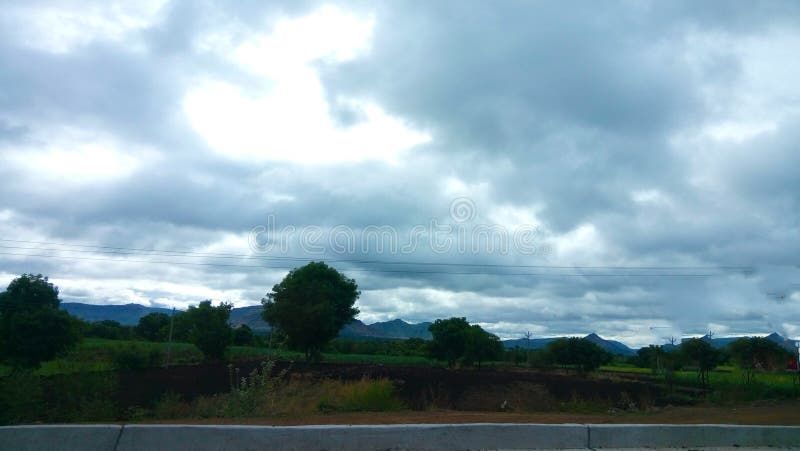 A Roadside Scenery in India Stock Photo - Image of scenic, roadside ...