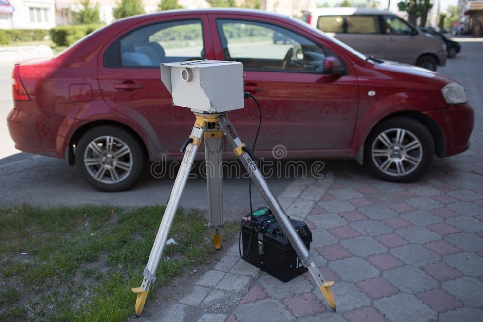 Roadside Speed Meter Radar and Vehicle Stock Photo - Image of vehicle ...