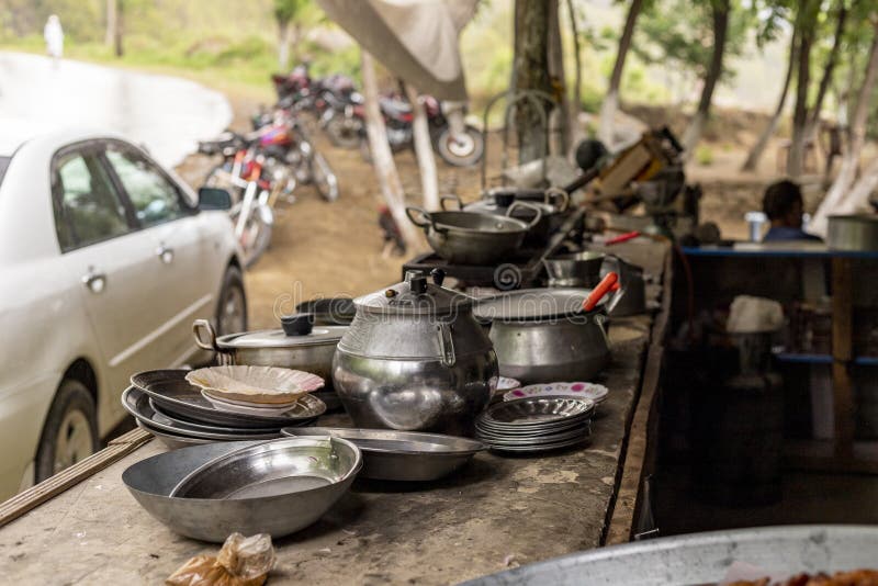 Roadside Tea Stall or Dhaba Restaurant Stock Image - Image of tourism ...