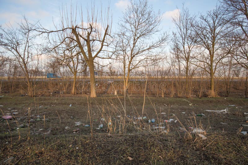 Roadside trash stock image. Image of dirt, neglect, nature - 66414995
