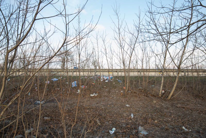 Roadside trash stock image. Image of road, care, cleaning - 66415005