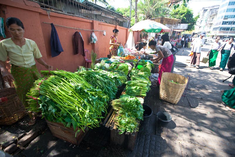 A Roadside Vegetable Stall Selling Papaya, Melon, Tomato, Cucumber ...