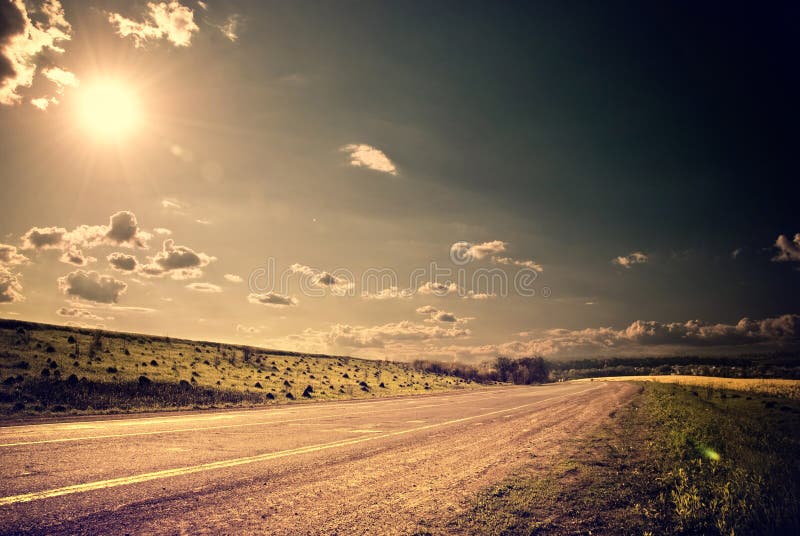 Roadside view stock image. Image of panorama, horizon - 11487461