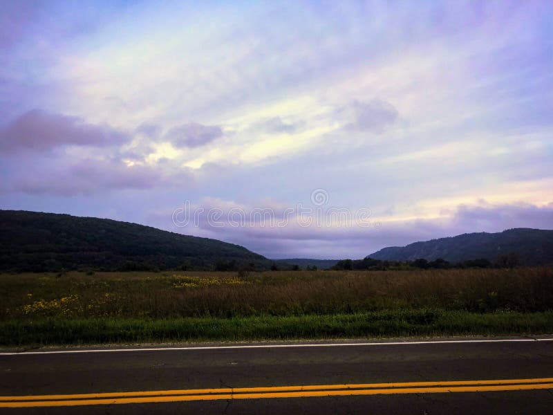 Roadside View of Field of Sky Stock Photo - Image of land, ground ...