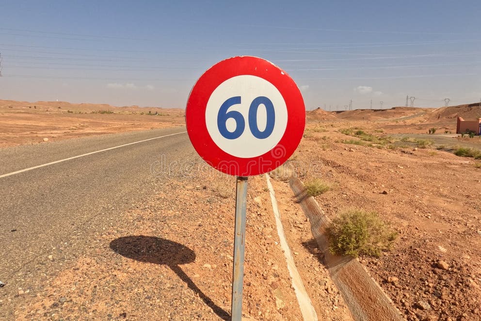 Speed Limit 60 Traffic Sign Stock Photo - Image of 60km, warning: 338460244