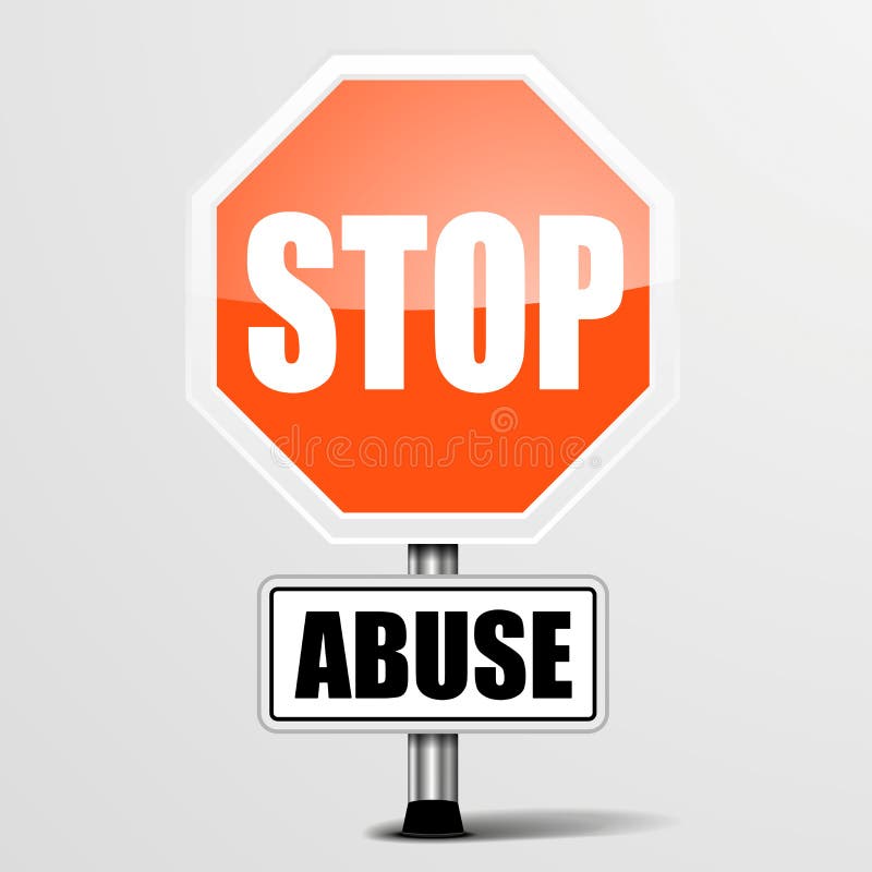 Roadsign Stop Abuse stock illustration. Illustration of harassment ...