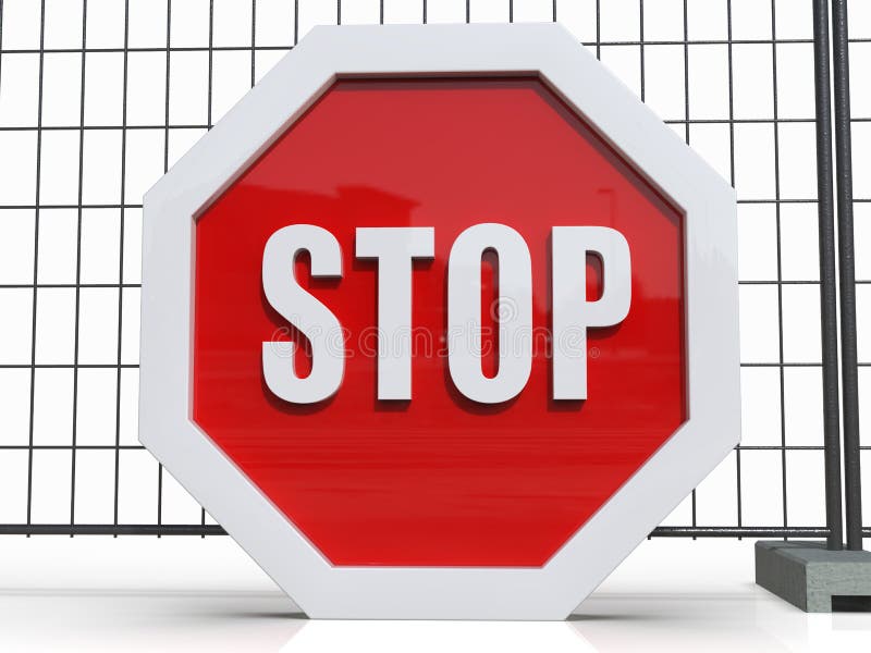 Roadsign with SymbolÂ for Prohibited Activities Stock Illustration ...