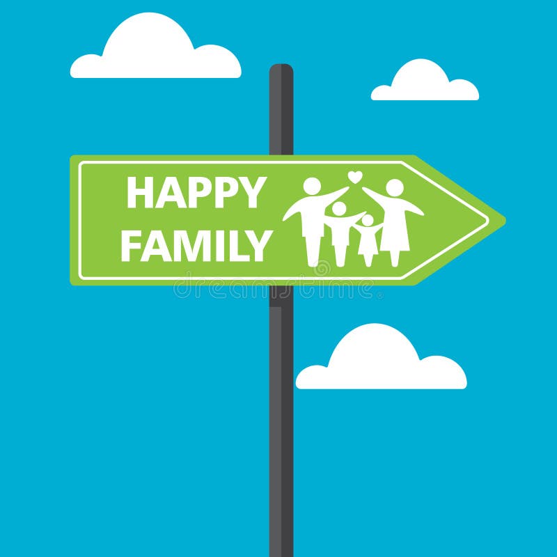 Family Sign stock vector. Illustration of daughter, baby - 63041455