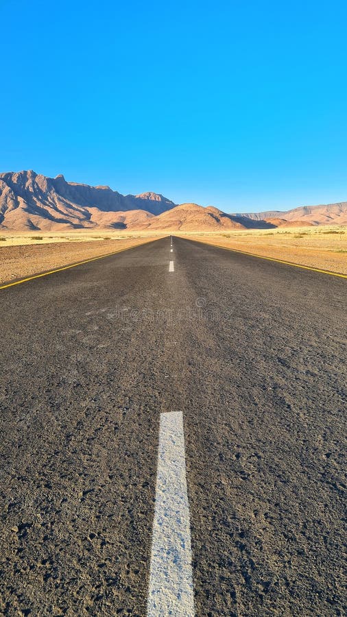 Roadtrip in Namibia Unlimited Road Stock Photo - Image of namibia ...