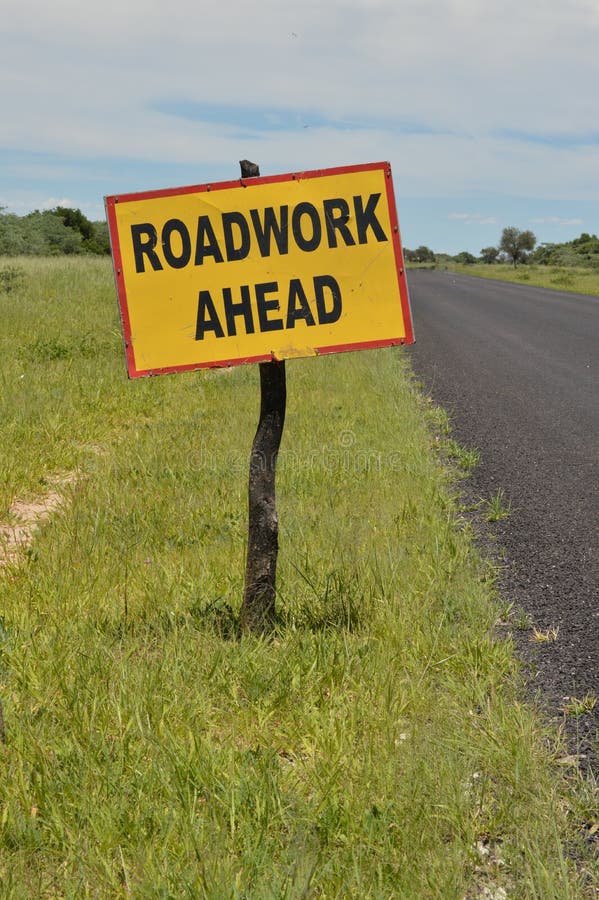 Roadwork stock image. Image of block, barrier, repairwork - 4935979