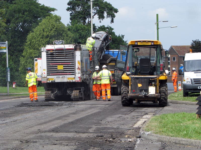 Roadworks editorial photography. Image of digger, industry - 19031112