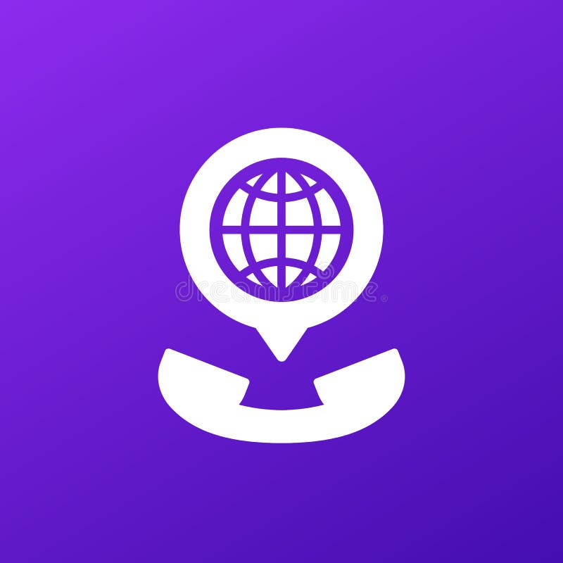 Roaming Call Icon for Apps and Web Stock Vector - Illustration of phone ...